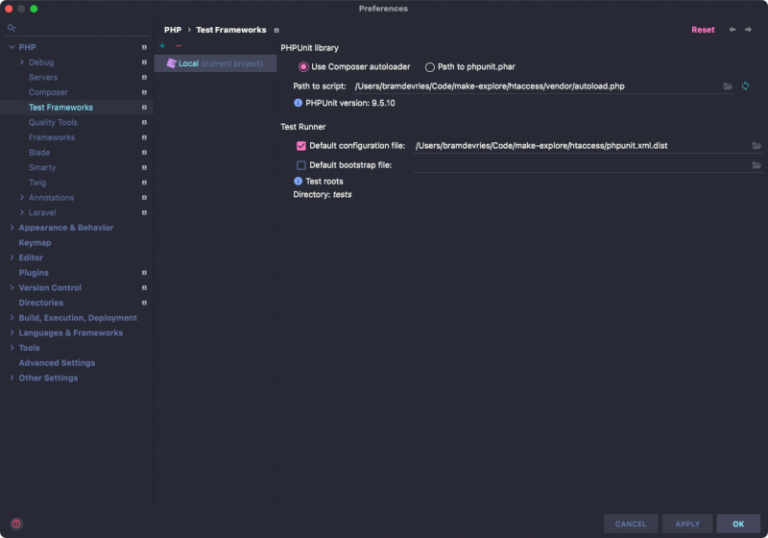 Running Phpunit With Phpstorm 